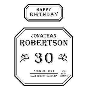 Personalized Label to fit Patron Tequila Bottles (No Proof)