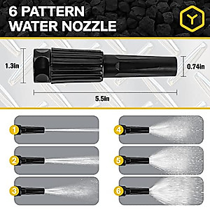 Ainpota Metal Garden Hose 100ft Heavy Duty Stainless Steel Water Hose with 10 Function Sprayer & Metal Fittings Flexible Hose Puncture Proof Hose for Yard, Outdoors, Rv (100FT)