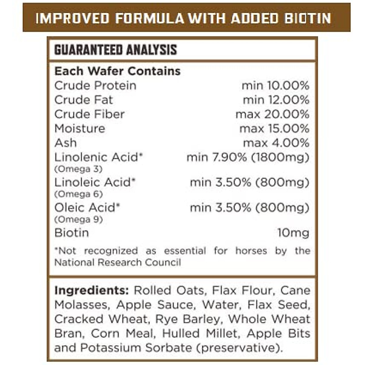 Majesty's Omega Wafers - Superior Horse / Equine Skin, Coat, and Immune Support Supplement - Omega 3, 6, 9, and Biotin - 30 Count (1 Month Supply)