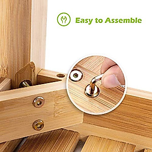 OasisCraft Bamboo Shower Bench with Foot Stool, 2-Tier Wood Spa Bath Organizer Seat with Underneath Storage Shelf, Wooden Bath Chair for Inside Shower, Small Bathroom Stool with Free Soap Dish