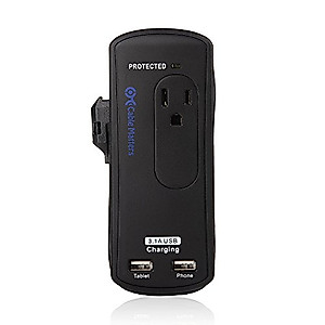 Cable Matters 2 Outlet Surge Protector Power Strip with USB Dual Port 3.4 Amp Charging