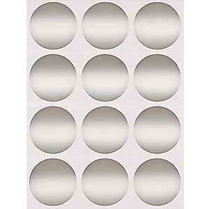 Royal Green Round Silver Stickers Seals Perfect for Envelopes and Invitations 38mm (1.5 in) 60 Pack