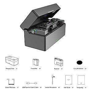 Hollyland Lark 150 Wireless Dual Microphone System,2.4GHz Digital Wireless Transmission with Charging Case