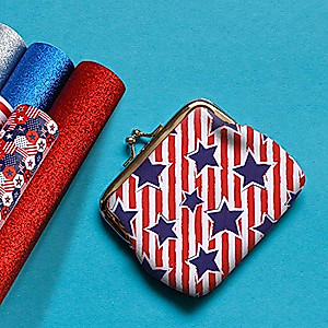 10 Pieces Fourth of July Independence Day Faux Leather Sheets, American Flags Printed PU Synthetic Leather Fabric for DIY Earrings Hair Bows and Craft Making, 7.9 x 11.8 Inch