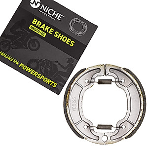 NICHE Brake Shoe Set for Yamaha Raptor 50 Grizzly 125 4BE-W253E-00 3FA-W253A-00 Complete Semi-Metallic