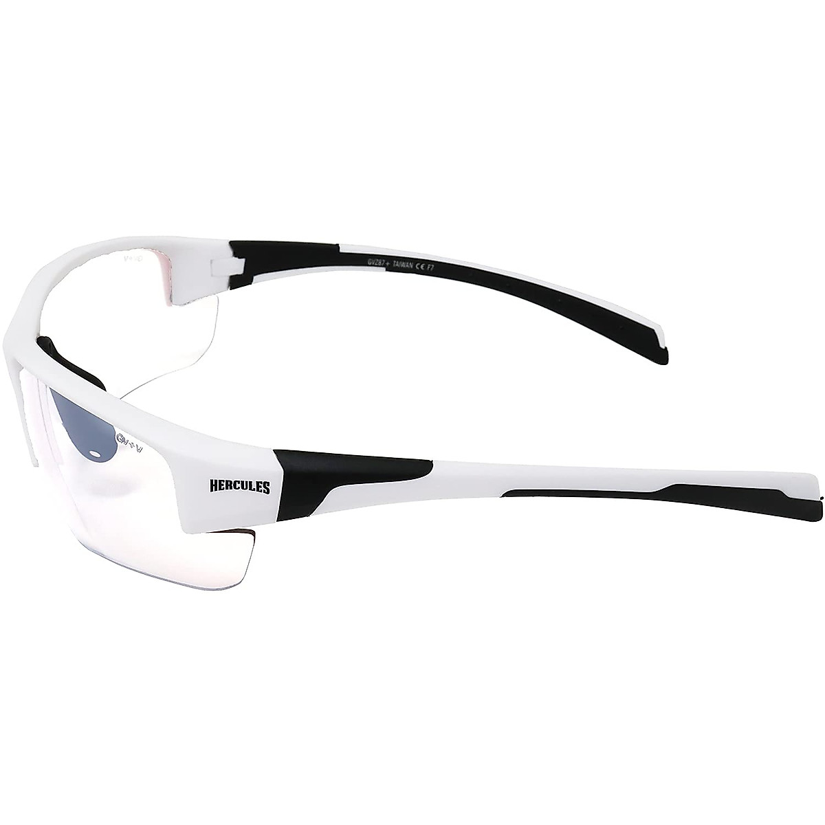 Global Vision Hercules 7 24-Hour Auto-Darkening Clear to Smoke Lens Transitional Safety Sunglasses Glasses Photochromic (White)