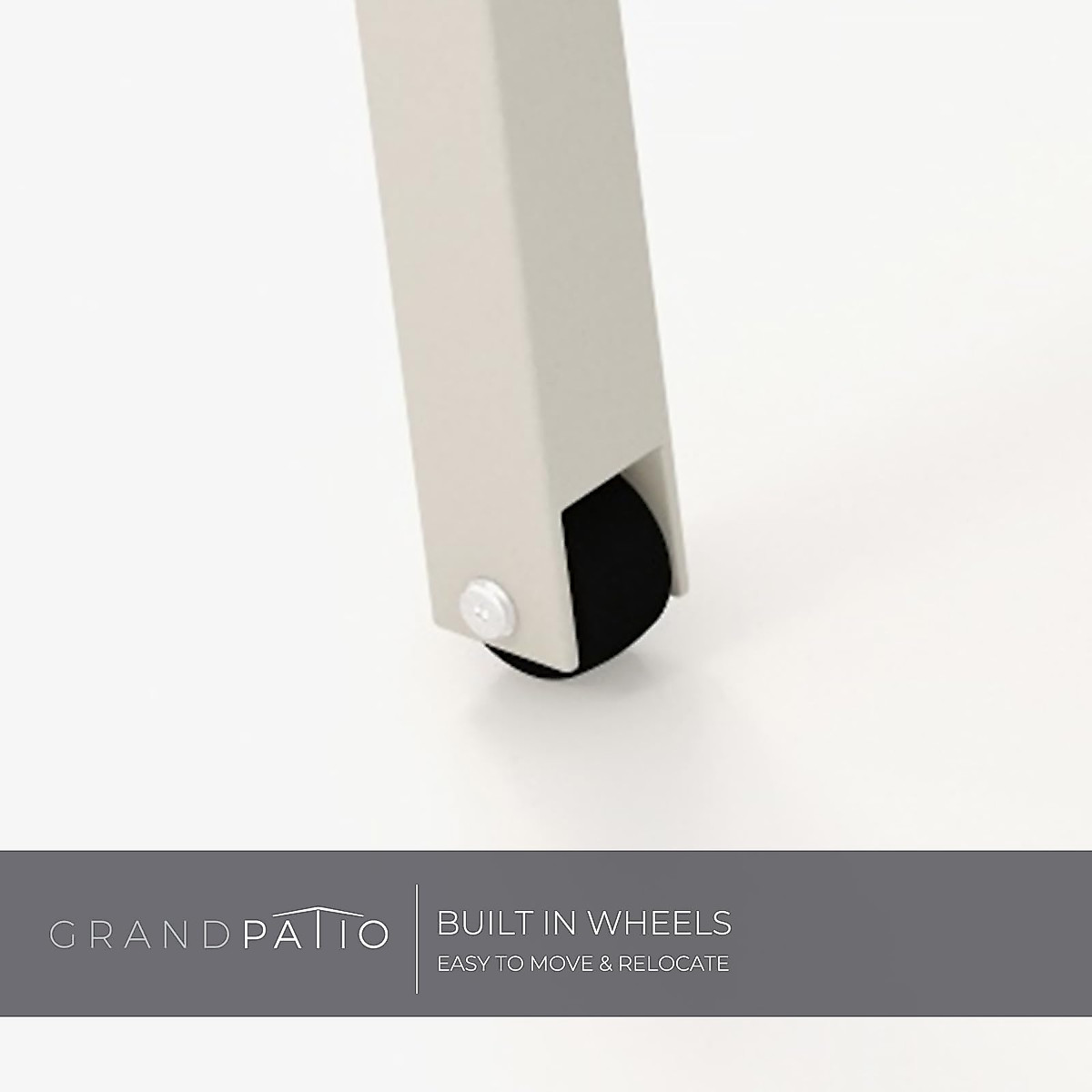 Grand patio Outdoor Chaise Lounge Set of 2 Mesh Sling Lounge Chairs with Woodgrain Texture, Portable Wheels & 4 Adjustable Reclining Backrest Positions for Poolside Beach White 2PCS