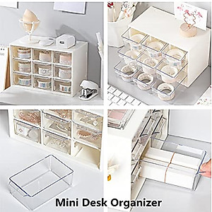 ReachTop Desk Craft Organizer Storage with Removable Mini 9 Drawers Holder for Office Home Collection Caddy Small Belongings Art Craft, Wall Mounted, White