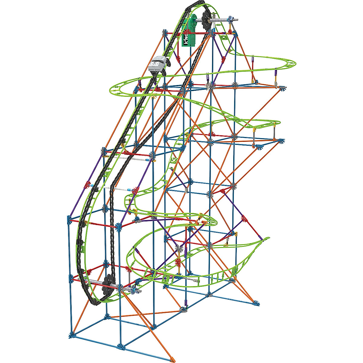 K'Nex 51438 TYPHOON FRENZY ROLLER COASTER BUILDING SET Building Kit , Gray