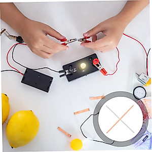 FOYTOKI 3 Sets Power Generation Materials Zinc Tablets an Fittings Battery Experiment Materials Electrode Materials Electrode Strip for Experiment Anode for Zinc Electroplating Copper