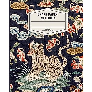 Cute Tiger Graph Paper Composition Notebook: Quad Ruled 4x4 Grid Paper for Math & Science: Graph Composition Notebook for Teens, Kids, Students, HomeSchool, and College Perfect for Back to School!
