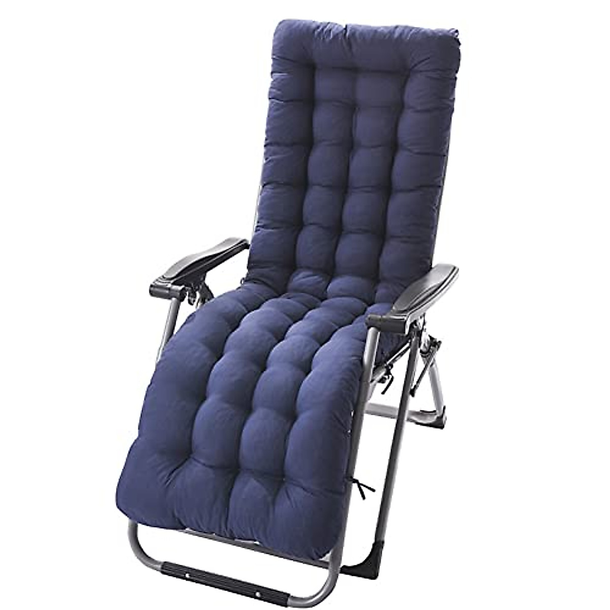 Moonase Patio Chaise Lounger Cushion, Indoor/Outdoor Rocking Chair Sofa Cushion with 6 Ties,Soft Padded Chaise Swing Bench Cushion, 61Inch