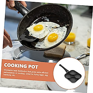 Yardwe Fried Egg Pan Home Tool Set Japanese Frying Pot Egg Skillet Four Cup Egg Pan Small Frying Cooking Pan Sandwich Maker Egg Cooking Pan Kitchen Gadget Egg Frying Pan Alloy Tamagoyaki
