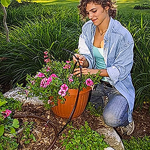 Hourleey 50 Feet Blank Distribution Tubing Irrigation Drip Hose, 1/4 Inch Drip Line