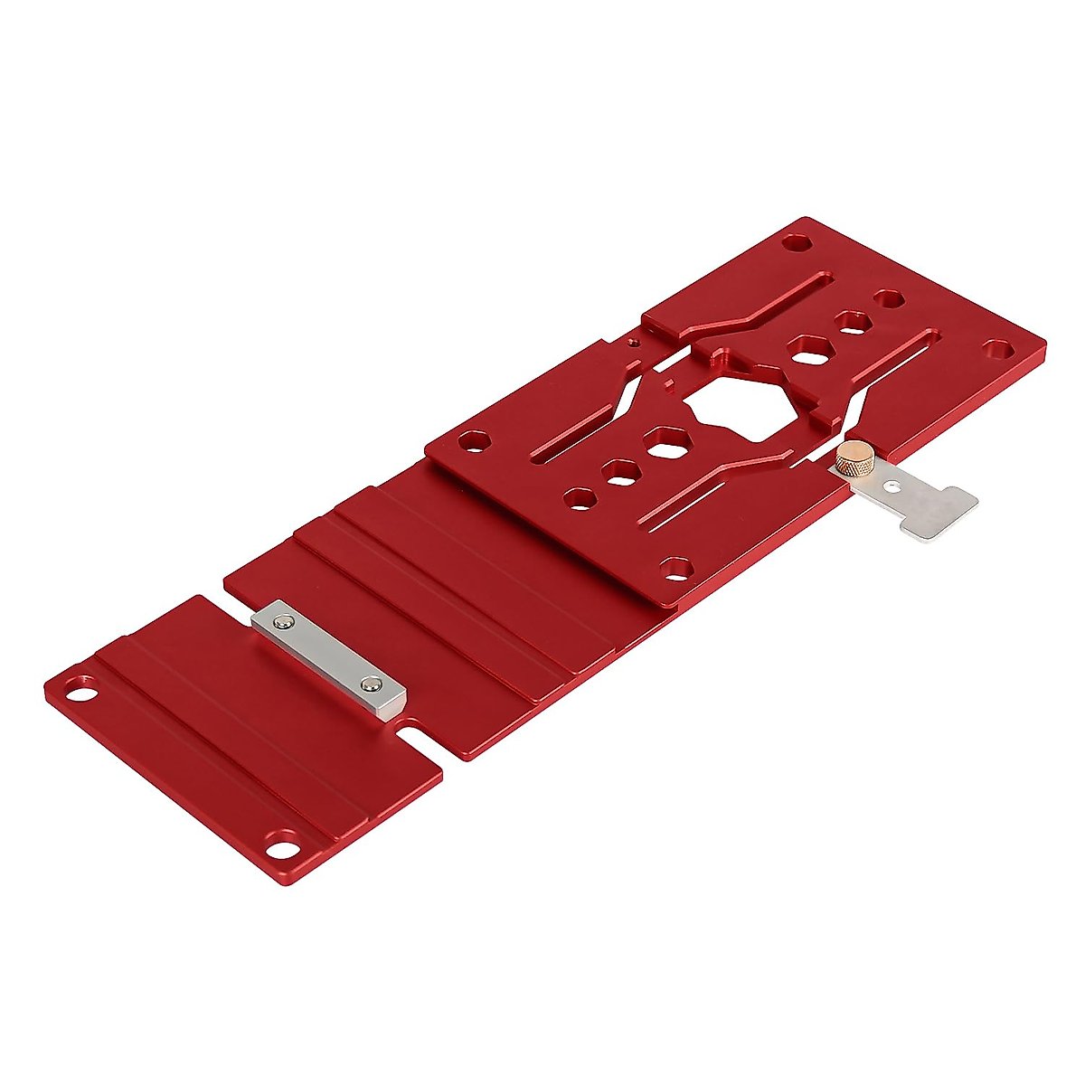 TOOLCOOL 340mm Track Saw Square Circular Saw Guide Rail Square Compatible with DeWalt Guide Rail (Red)