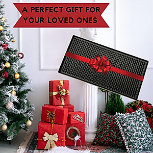 SYOLOS 1 piece Premium Bar Mat 18 x 12 inches - Versatile and Durable Bar Mats for Countertop, Coffee Bar Mat, Glass Drying Mat - Non Toxic Bar Spill Mat