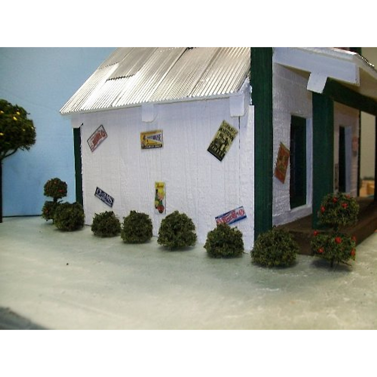 CORRUGATED ROOFING 12 pc. set // Craft Projects/Model Railroad Buildings/Miniatures, Bird Houses,& Dioramas