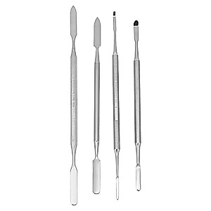 EXCEART 4Pcs Stainless Steel Depotting Spatula Makeup Spatula Tool Make Up Accessories for Makeup Cosmetics Mixing