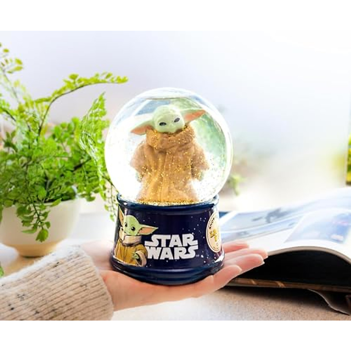 Silver Buffalo Star Wars The Mandalorian Child Light Up Snow Globe, 100mL