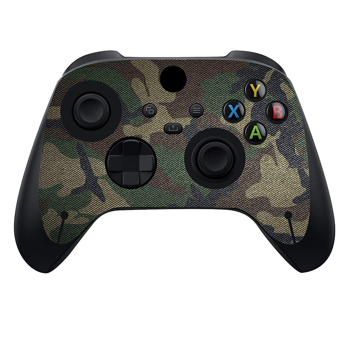 PlayVital Army Green Camouflage Custom Vinyl Skins for Xbox Series X, Wrap Decal Cover Stickers for Xbox Series X Console Controller