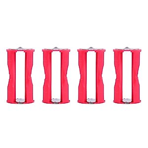 KIKYO Battery Converter, 4pcs 4AAA to C Size Parallel Battery Convertor Adapter Holder for Home Household Use