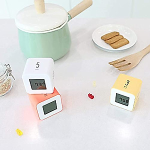 mooas Multi Cube Timer Neon Coral (10,30,50,60 Minutes) & Mint (1,3,5,10 Minutes) Bundle, Clock & Alarm, Time Management, Time for Studying, Cooking and Workout, Kids Timer