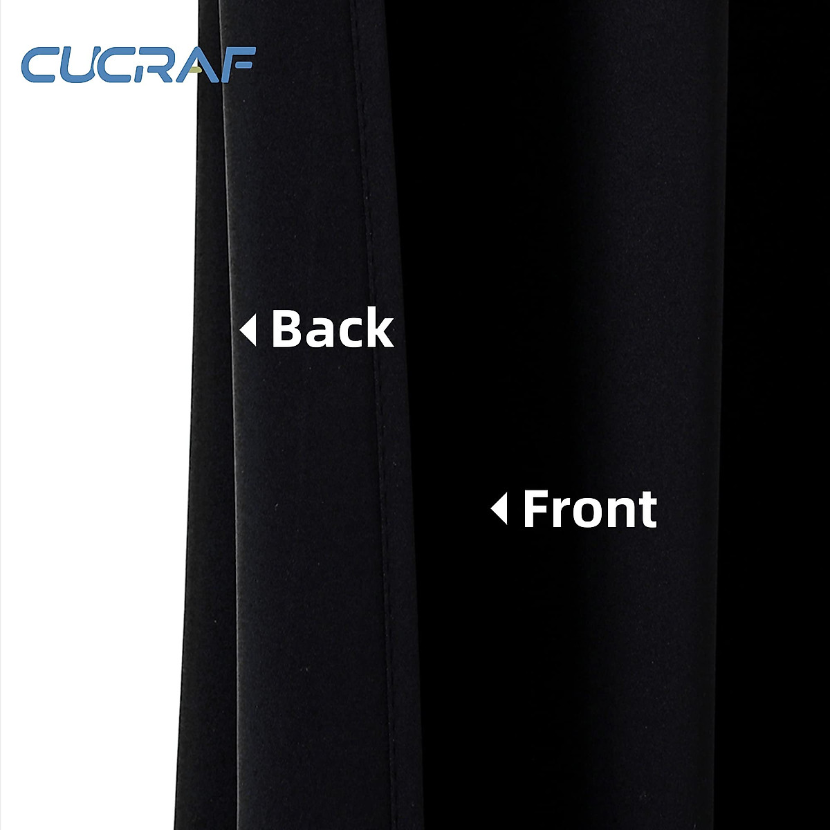 CUCRAF Blackout Curtains 84 inches Long for Living Room, Black Room Darkening Window Curtain Panels, Rod Pocket Thermal Insulated Solid Drapes for Bedroom, 52x84 inch, Set of 2 Panels