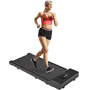 TODO Under Desk Treadmill Walking Pad 2 in 1 Walkstation Jogging Running Portable Installation Free for Home Office Use, Slim Flat LED Display and Remote Control