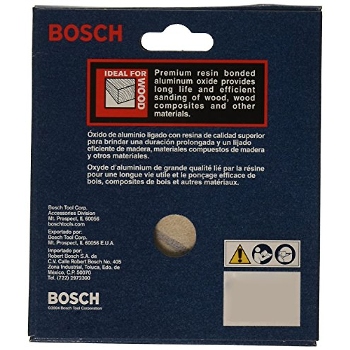 BOSCH SR5R320 5-Piece 320 Grit 5 In. 8 Hole Hook-And-Loop Sanding Discs