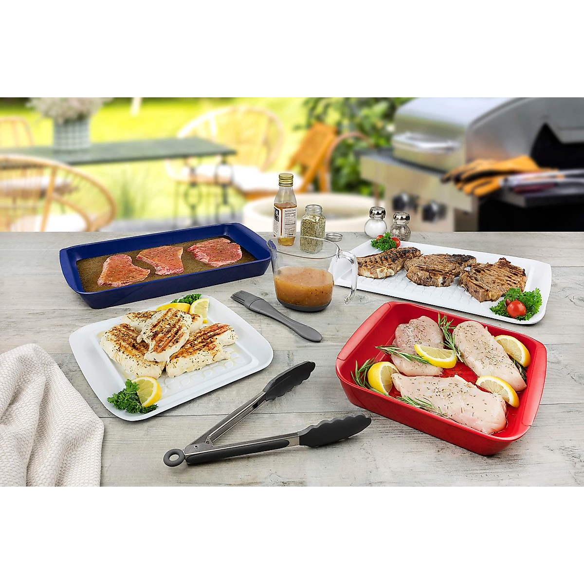 Prep & Serve Marinade Tray Set Large