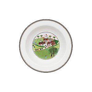 Villeroy & Boch Design Naif Rim Cereal #3-Wedding Procession, 7.75 in, White/Colorful
