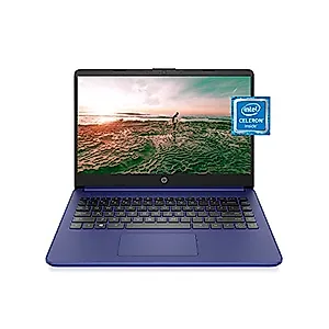 HP 14 Laptop, Intel Celeron N4020, 4 GB RAM, 64 GB Storage, 14-inch Micro-edge HD Display, Windows 10 Home, Thin & Portable, 4K Graphics, One Year of Microsoft 365 (14-dq0010nr, 2021, Indigo Blue)