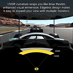 Z-Edge UG32P 32-inch Curved Gaming Monitor 16:9 1920x1080 240Hz 1ms Frameless LED Gaming Monitor, AMD Freesync Premium Display Port HDMI Built-in Speakers