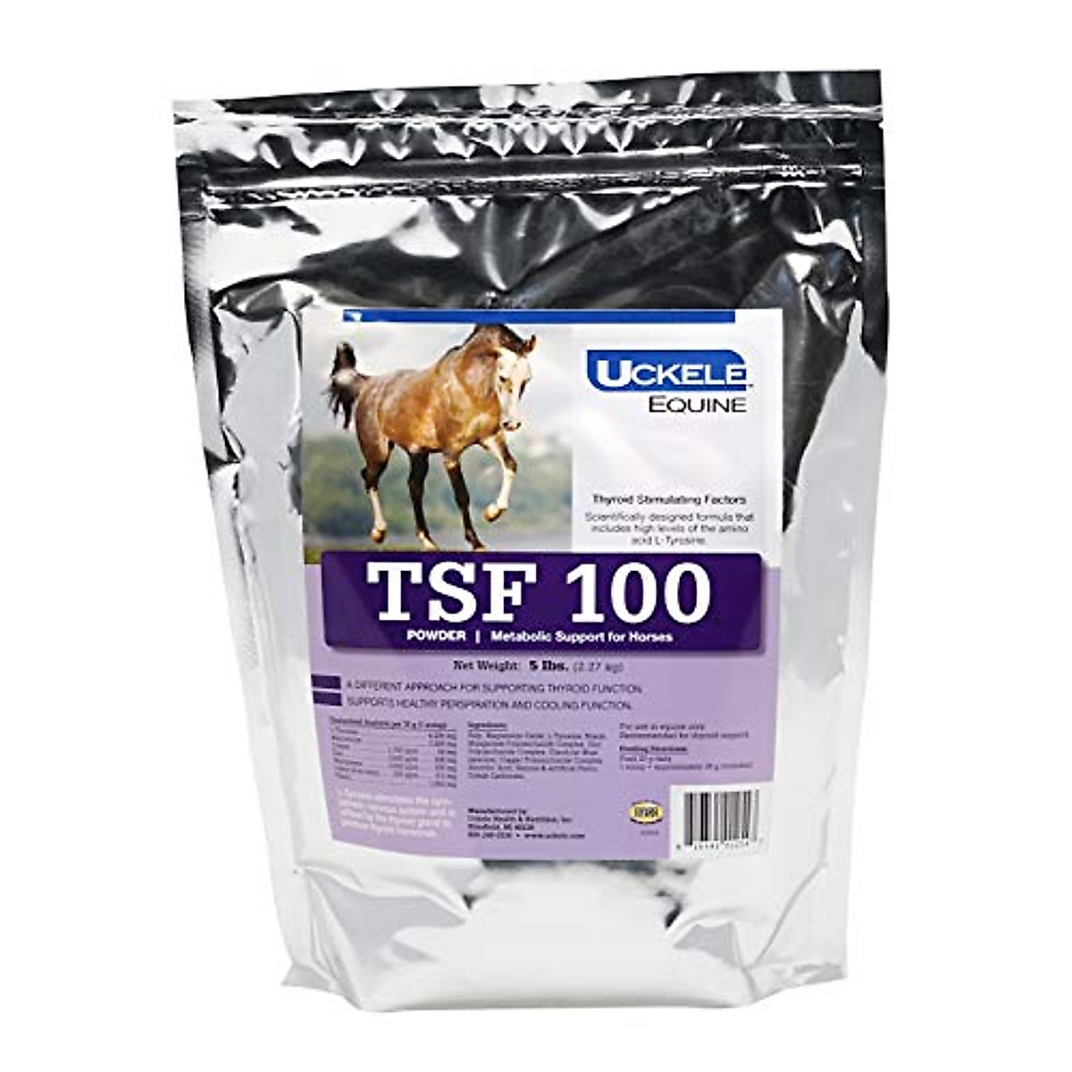 Uckele Equine TSF 100 Horse Supplement - Metabolic Support Powder for Horses - Equine Mineral Supplement - 5 Pound (lb)