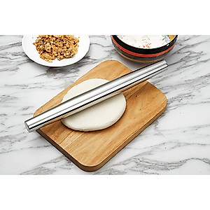 Fox Run Stainless Steel French Rolling Pin, 18" L x 1.25" D, Tapered