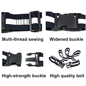 ZARPMA Baby Adjustable Safety Belt,Safety Harness for Child Kid Infant Safe Strap 5 CM Width for Pushchair,HighChair,Child Chair,Stroller,Pram Buggy(Blue-White-Blue)
