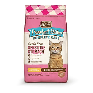 Merrick Purrfect Bistro Grain Free, Healthy, and Natural Dry Cat Food, Complete Care Sensitive Stomach Recipe - 4 lb. Bag