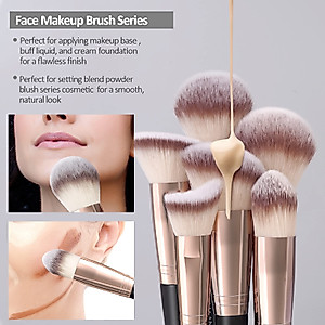 Makeup Brushes, MAANGE 18 Pcs Professional Makeup Brush Set Premium Synthetic Face Kabuki Brush Kit Foundation Blush Powder Eyeshadow Brushes Set