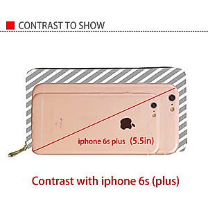 ELEQIN Womens Long Wallet Horse Pattern Print PU Leather Credit Card Holder Clutch Hand Holding Trendy Wallets for Ladies Girls