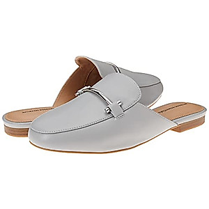 Amazon Essentials Women's Buckle Mule, Grey, 12 Wide