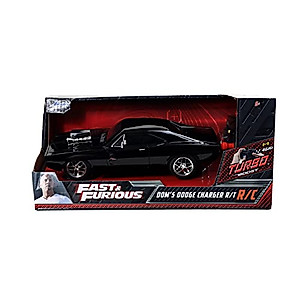 Jada Toys - Fast and Furious 7.5 Inch Remote Control 1970 Dodge Charger , Black