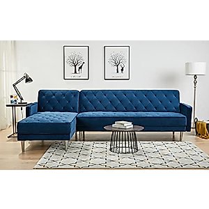 Gold Sparrow Berkeley Sectional, Sapphire
