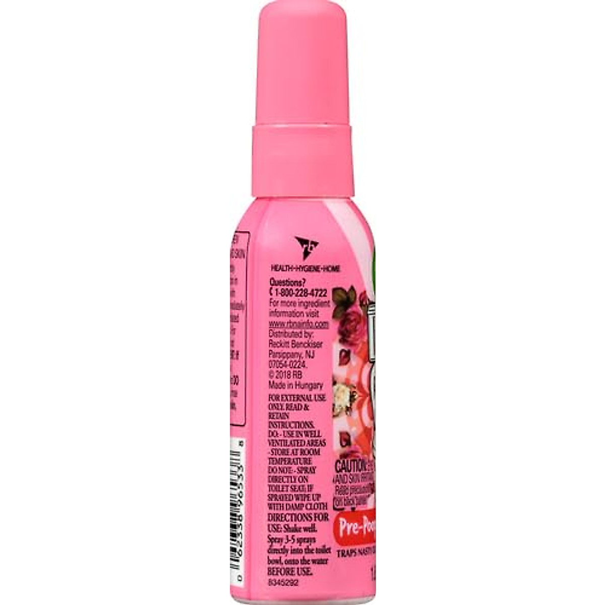 Air Wick V.I.P. Pre-Poop Toilet Spray, Up to 100 uses, Contains Essential Oils, Rosy Starlet Scent, Travel size, 1.85 oz, Holiday Gifts, White Elephant gifts, Stocking Stuffers