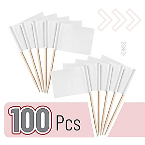 Mr. Pen- Blank Toothpick Flags, White, 100 Pcs, Cheese Markers, Cheese Labels for Charcuterie Board, Charcuterie Labels, Cheese Board Labels, Charcuterie Board Labels, Buffet Labels, Flag Toothpicks
