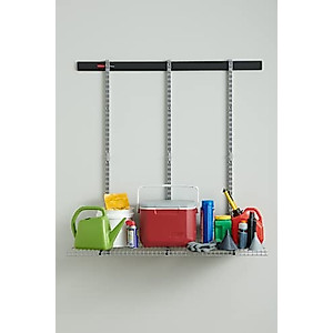 Rubbermaid Alloy Steel Fasttrack Extension Kit for Garage, Shelves, 2091173, 16-Piece, Black