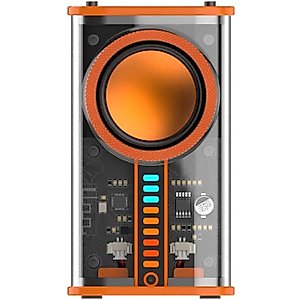 Learoin 2023 Tokyo Transparent Mecha Wireless Bluetooth Speaker -【New Version】 Portable Bluetooth Speaker, 3 LED Light Patterns & Stereo Sound, Loud 360° Hd Surround Sound for Party Beach Camping