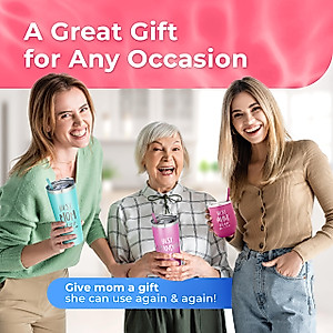 Best Bonus Mom Stainless Steel Coffee Mug with Insulated Travel Tumbler and Straw - Birthday Gift for Bonus Mom, Best Mom Ever, Friend, and Work Mom - Stepmom Travel Coffee Cup, Coffee Tumbler