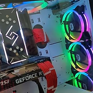 upHere 120mm RGB Series Case Fan,Quiet Edition High Airflow LED Case Fan for PC Cases-5 Pack