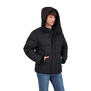 Reebok Men's Heavyweight Puffer Coat Insulated Winter Jacket Black Size 2XL