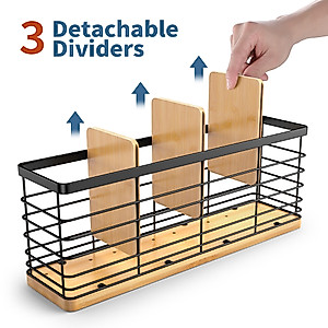 XCPPLV Kitchen Utensil Holder, Large Cooking Utensils Holder for Countertop Cooking Tools Storage Organizer Set 4 Compartments Large Utensil Caddy for Kitchen